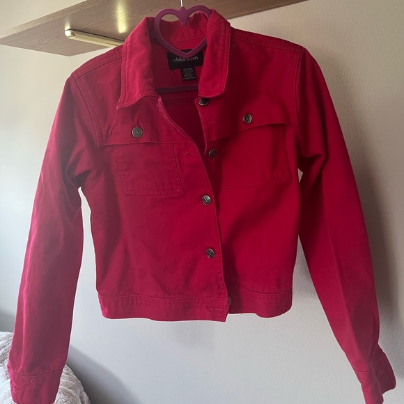 Xhilaration | Jackets & Coats | Red Denim Jacket Perfect For Summer ...